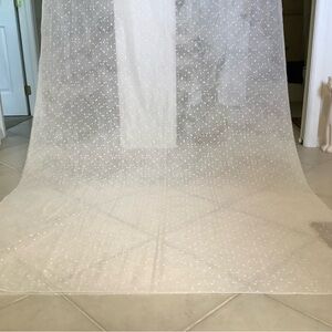 IKEA | Accents | White Extra Long Sheer Lace Curtains With Polka Dots ...
